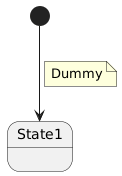 State Machine Diagram - Note on link - PlantUML Q&A